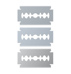 Razor blade silhouette on a white isolated Vector Image