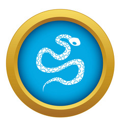 Python snake icon blue isolated Royalty Free Vector Image