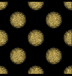 Luxury golden glitter polka dot seamless pattern Vector Image
