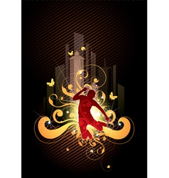 Ballet dancers seamless pattern music background Vector Image