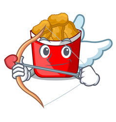 Cupid chicken nuggets isolated with the character Vector Image