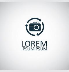 Photo shutter icon for web and ui on white Vector Image