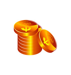 Financial colorful concept money stack Royalty Free Vector