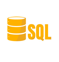 Sql database icon logo design ui or ux app Vector Image