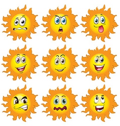 A very happy sun Royalty Free Vector Image - VectorStock