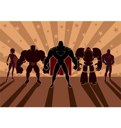 Superhero team assemble Royalty Free Vector Image