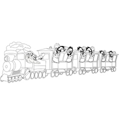 Coloring book santa claus topic 8 Royalty Free Vector Image