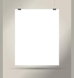 Hanging picture blank photo paper template Vector Image