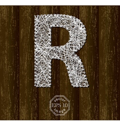Wood grain alphabet letters Royalty Free Vector Image