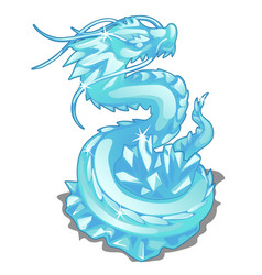 Ice figurine serpent dragon animal Royalty Free Vector Image