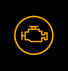 Car engine symbol stylized silhouette of Vector Image