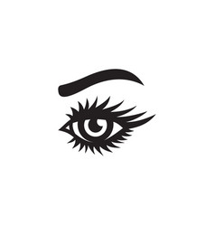 Eye icons open and closed human eyes Royalty Free Vector