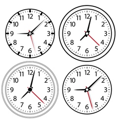 Colorful clock Royalty Free Vector Image - VectorStock