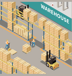 Inner view warehouse interior logistics stock Vector Image