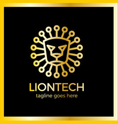 Lion tech logo Royalty Free Vector Image - VectorStock