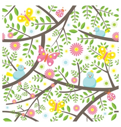Spring seamless pattern Royalty Free Vector Image