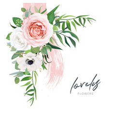 Wedding invitation with roses Royalty Free Vector Image