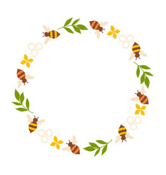 Happy bees background Royalty Free Vector Image