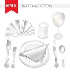 Formal dinner place setting infographics Vector Image