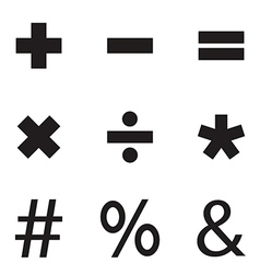 Basic Mathematical symbols Royalty Free Vector Image