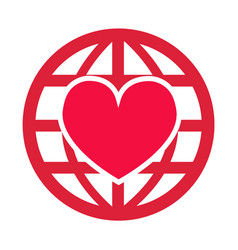 Original heart icon simple style Royalty Free Vector Image
