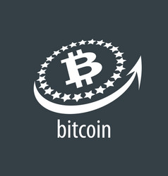 Bitcoin logo black and white Royalty Free Vector Image