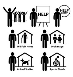 Social issues and critical problems pictograph Vector Image