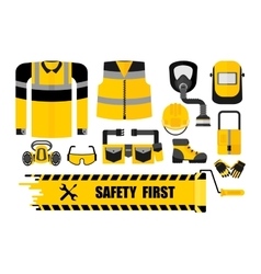 Fall protection construction worker safety first Vector Image