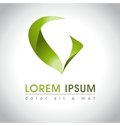 Colorful ribbon abstract 3d logo Royalty Free Vector Image