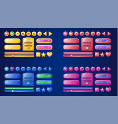 Green sci fi game user interface Royalty Free Vector Image