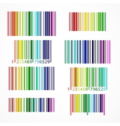 Rainbow colored barcode Royalty Free Vector Image