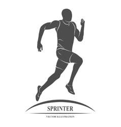 Running sprinter athlete Royalty Free Vector Image