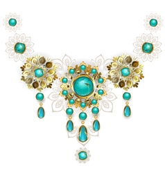 Symbol of om with turquoise Royalty Free Vector Image