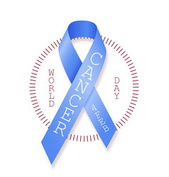 World cancer day design with elegant background Vector Image