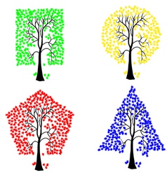 Geometric shape tree Royalty Free Vector Image
