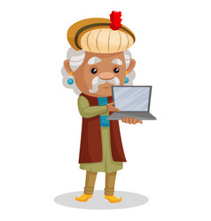 Birbal cartoon character Royalty Free Vector Image