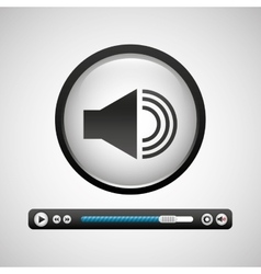 Media player interface design Royalty Free Vector Image