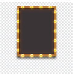 Red frame with light bulbs Royalty Free Vector Image