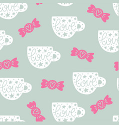 Card for valentines day with cupid Royalty Free Vector Image