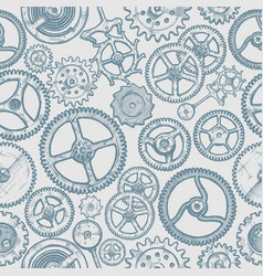 Template with different gears Royalty Free Vector Image