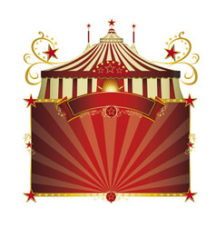 Fun red circus poster Royalty Free Vector Image