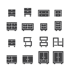 Drawer front set Royalty Free Vector Image - VectorStock