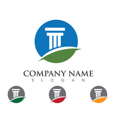 Column icon logo template Royalty Free Vector Image