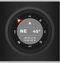 Compass digital hud navigate Royalty Free Vector Image