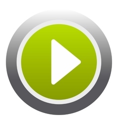 Play round button icon flat style Royalty Free Vector Image