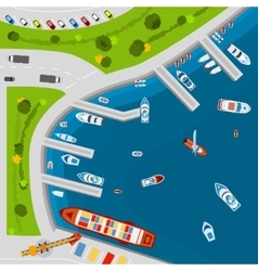 Construction top view poster Royalty Free Vector Image
