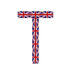 Letter S made from United Kingdom flags Royalty Free Vector