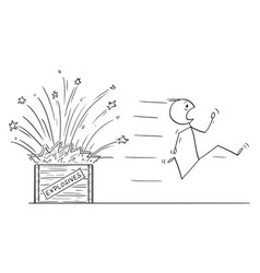 Cartoon man bomb disposal expert Royalty Free Vector Image