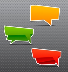 Paper origami speech bubble Royalty Free Vector Image