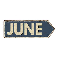 June sign Royalty Free Vector Image - VectorStock